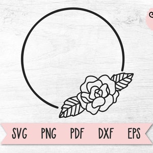 Circle Frame SVG, Floral Frame SVG, Simple Border SVG, Monogram Frame ...