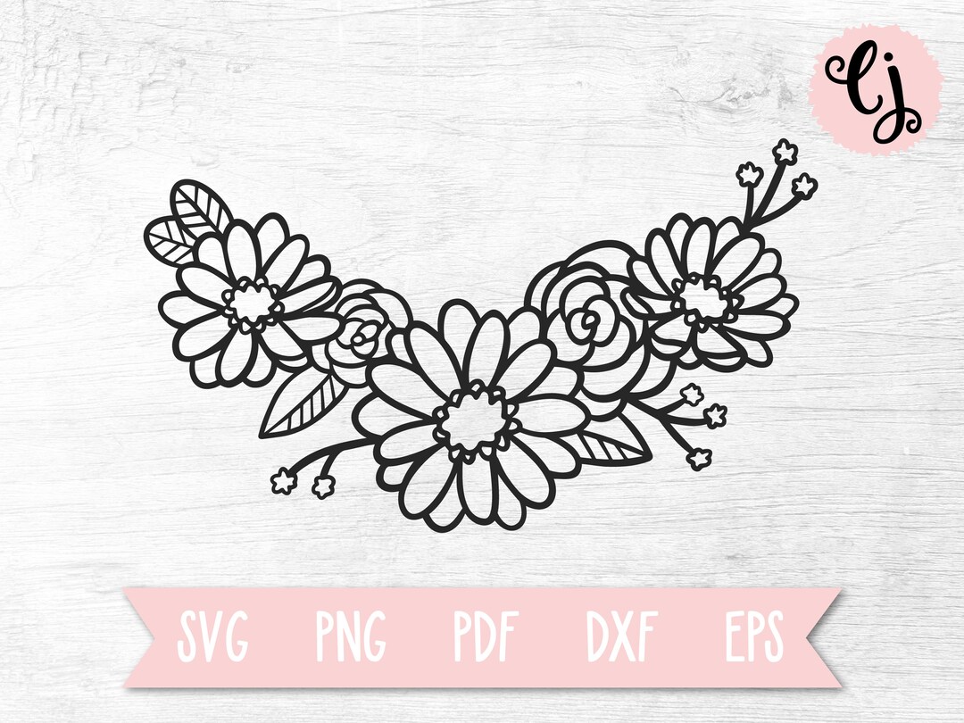 Flower Bunch SVG, Floral SVG, Floral Bunch Cut File - Etsy