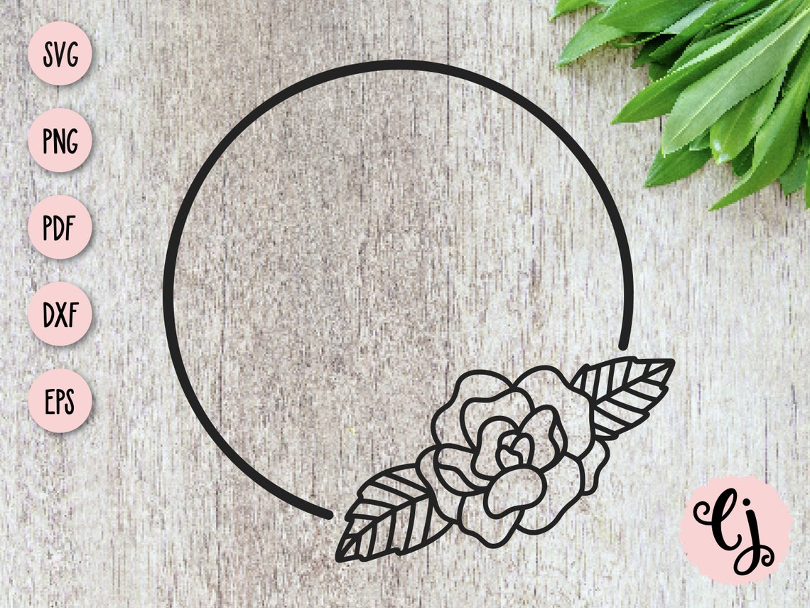 Circle Frame SVG, Floral Frame SVG, Simple Border SVG, Monogram Frame ...