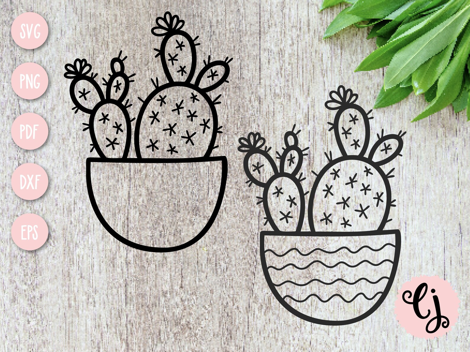Cactus SVG, Plant SVG, Cactus in Pot PNG, Cricut Cut File - Etsy