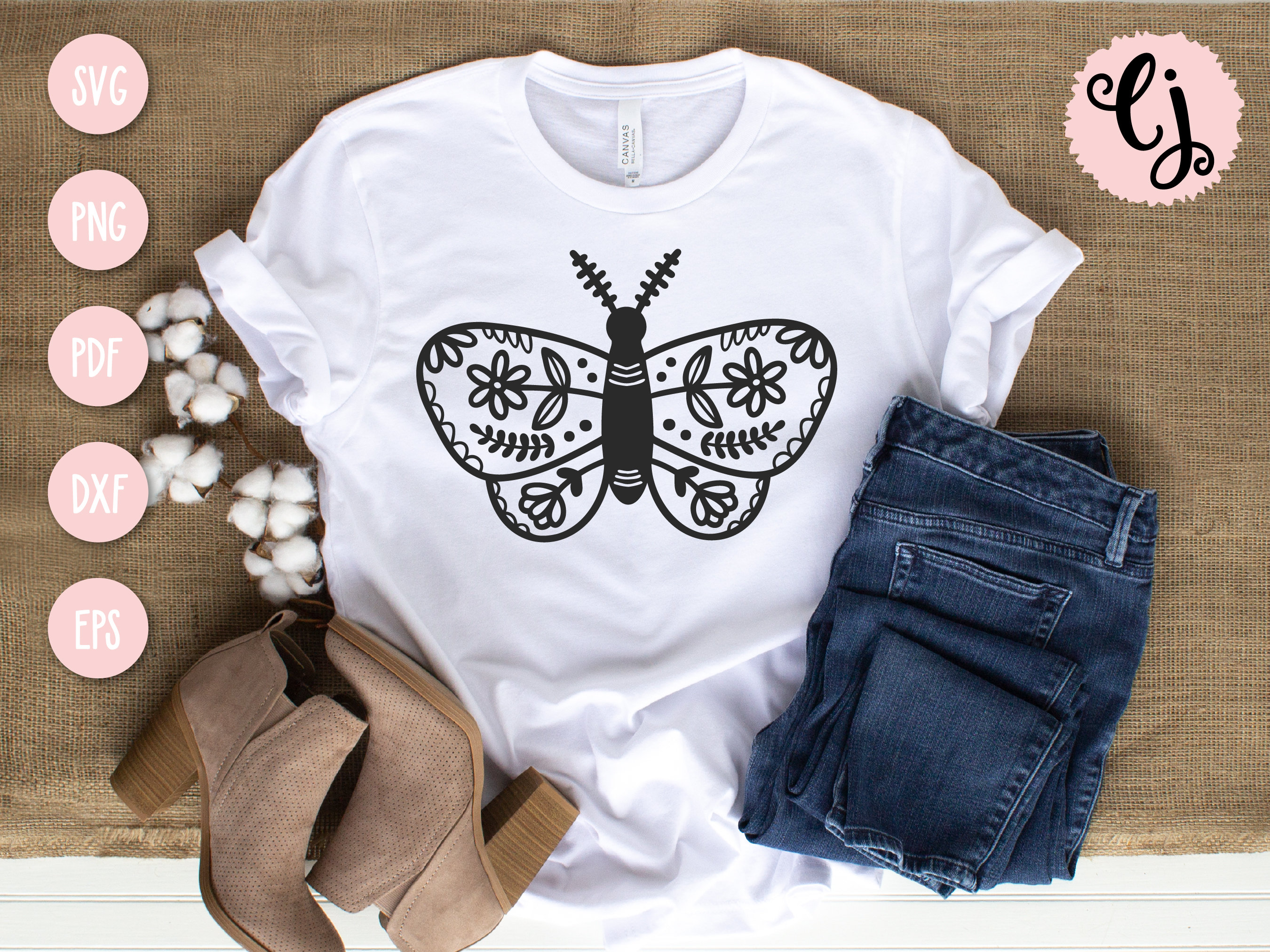 Folk Art Moth SVG, Butterfly SVG, Scandinavian SVG for Cricut - Etsy Canada