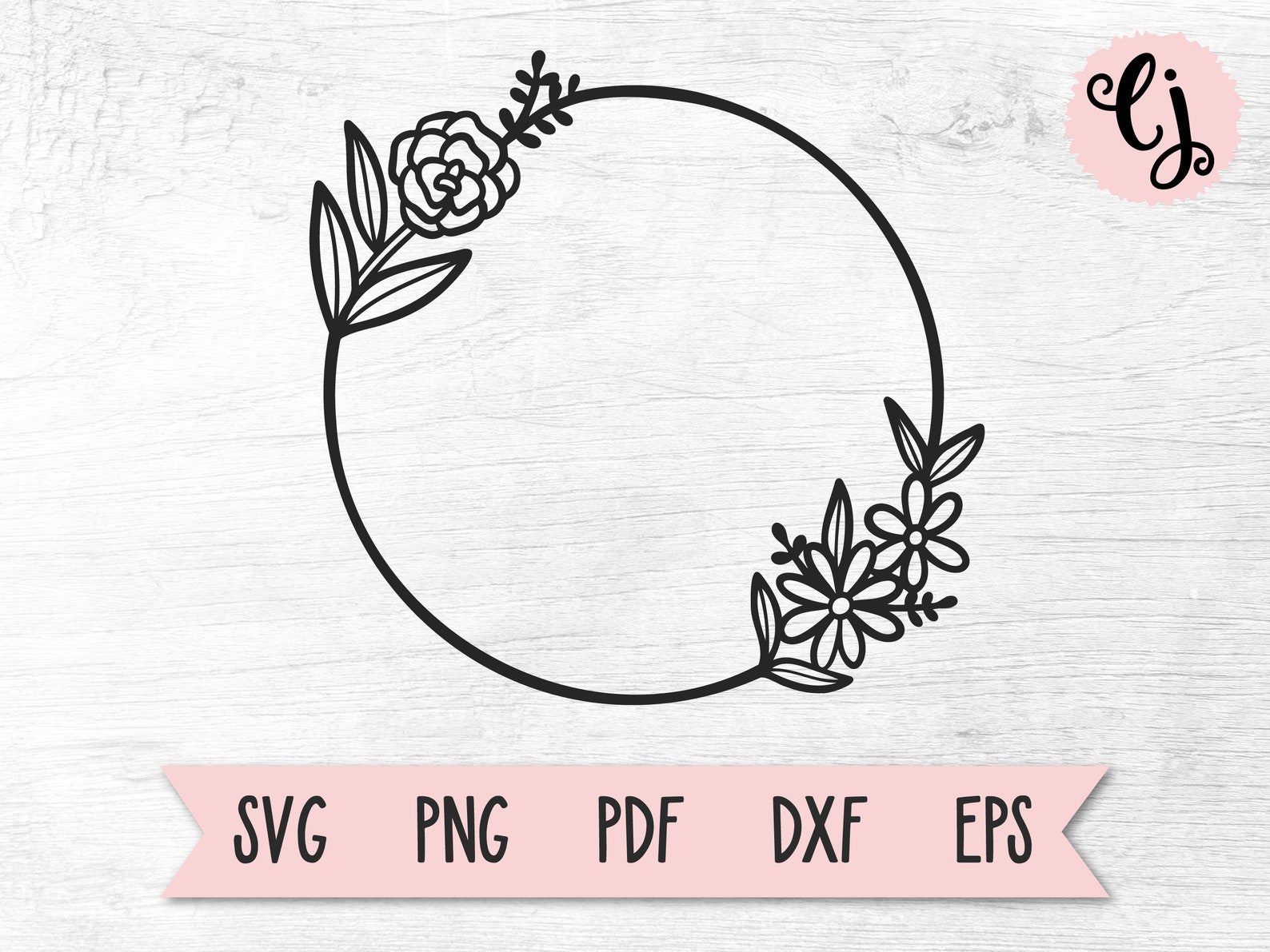 Wreath SVG Bundle, Decorative Frame SVG, Botanical Wreath SVG Bundle ...