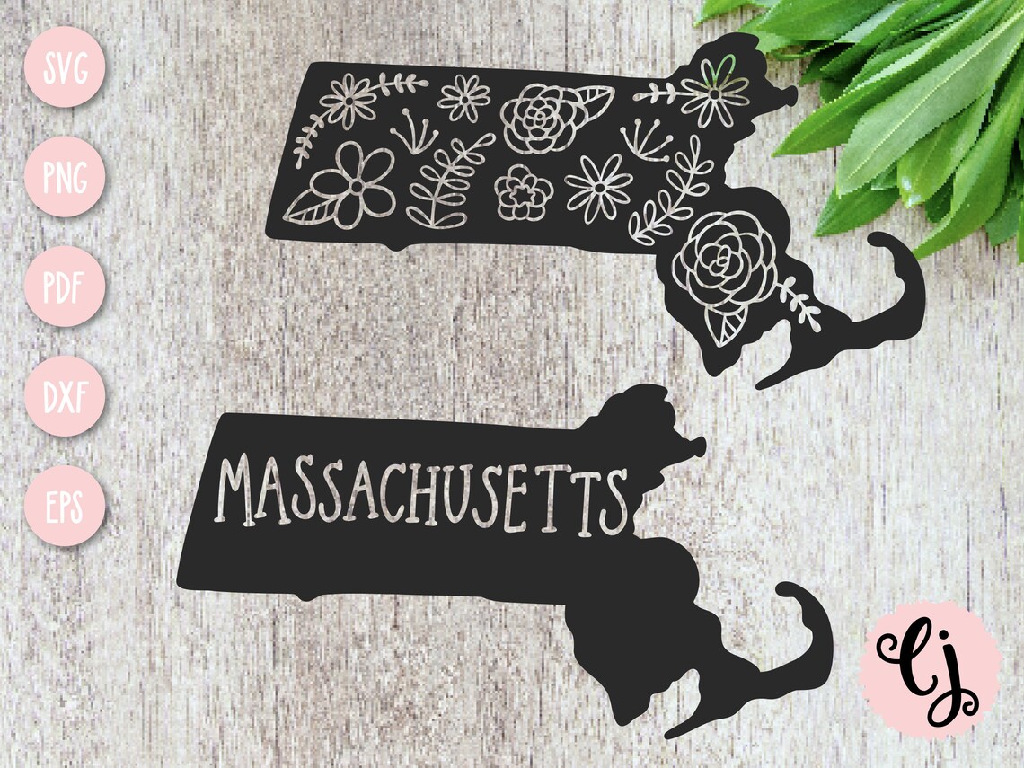 Massachusetts SVG File, State SVG, Massachusetts Clip Art for Cricut - Etsy