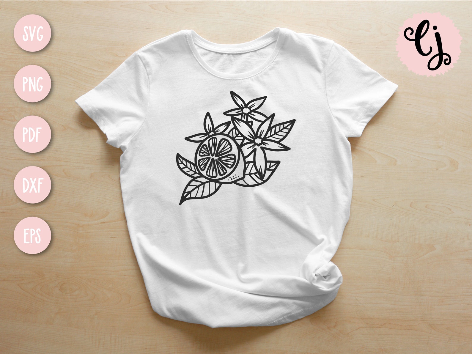 Lemon Flowers SVG, SVG File for Cricut, Lemons With Flowers, Lemon ...