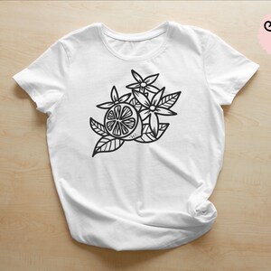 Lemon Flowers SVG, SVG File for Cricut, Lemons With Flowers, Lemon ...