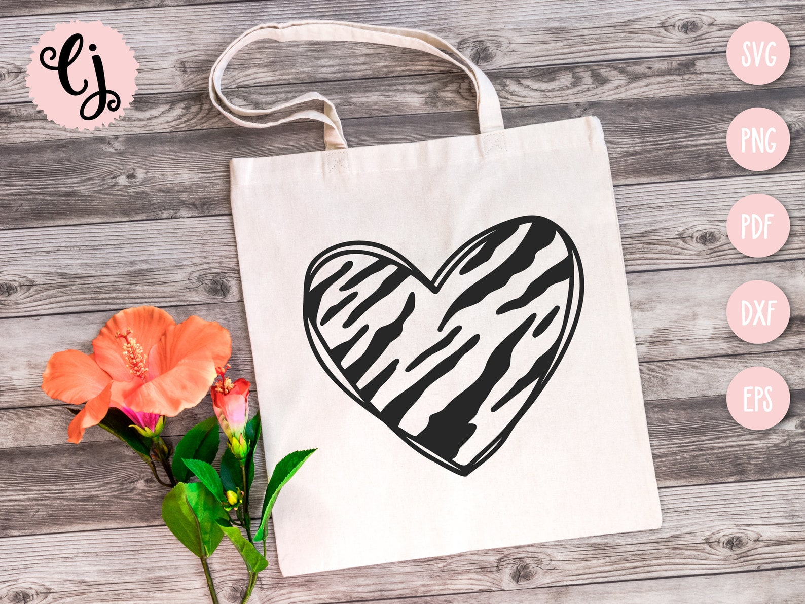 Tiger Stripe Heart SVG, Heart SVG, Tiger Print, Heart Clipart - Etsy