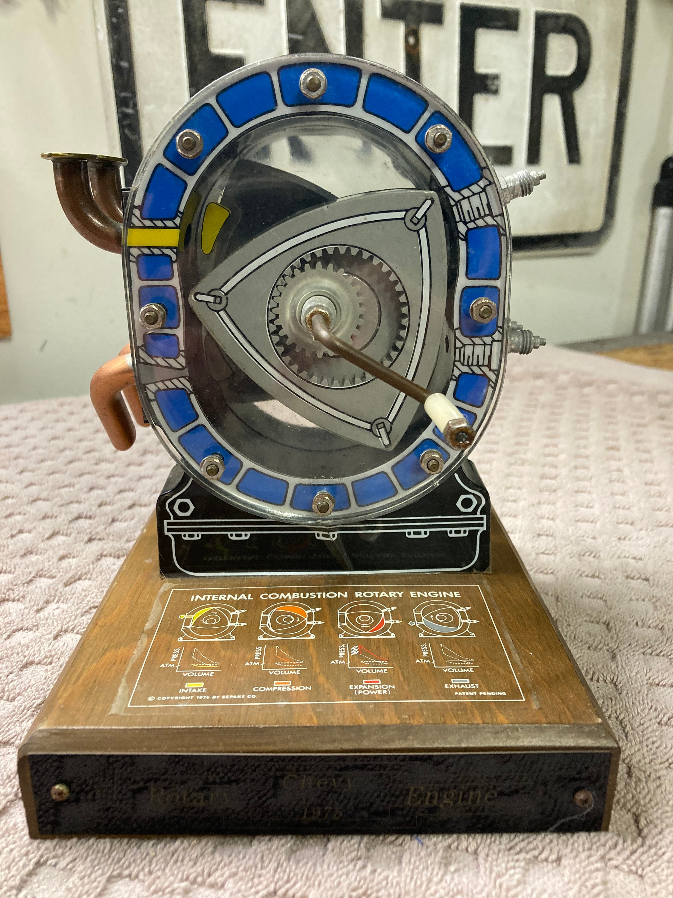 Vintage 1975 Chevy Rotary Engine Dealership Display - Etsy