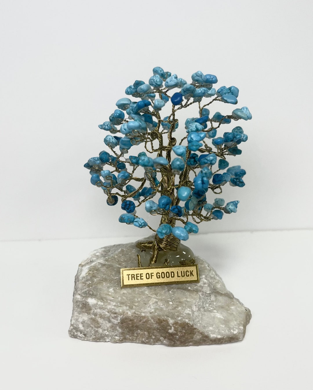 Turquoise Tree Amazonite Tree of Good Luck Gift for Her Decorative Tree ...