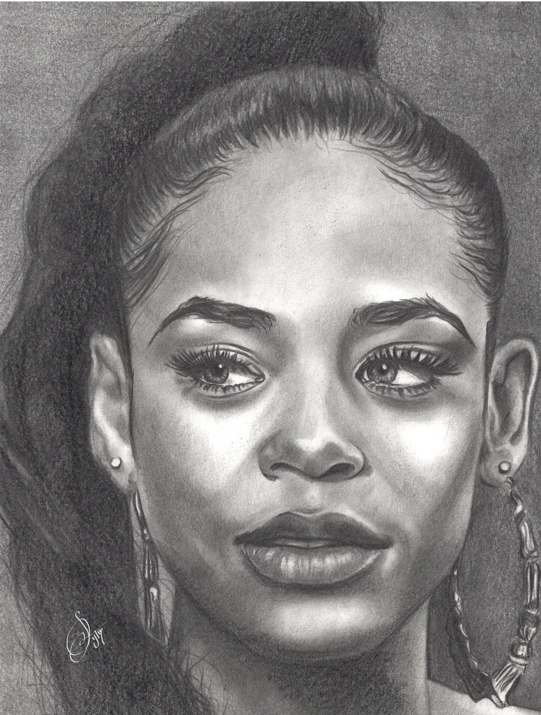 Bianca Belair EST Hand Drawn Art Print - Etsy