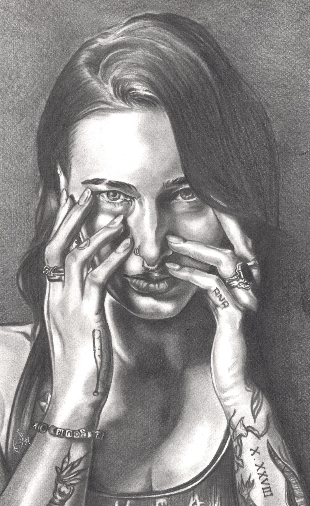 Rhea Ripley Hand Drawn Art Print - Etsy