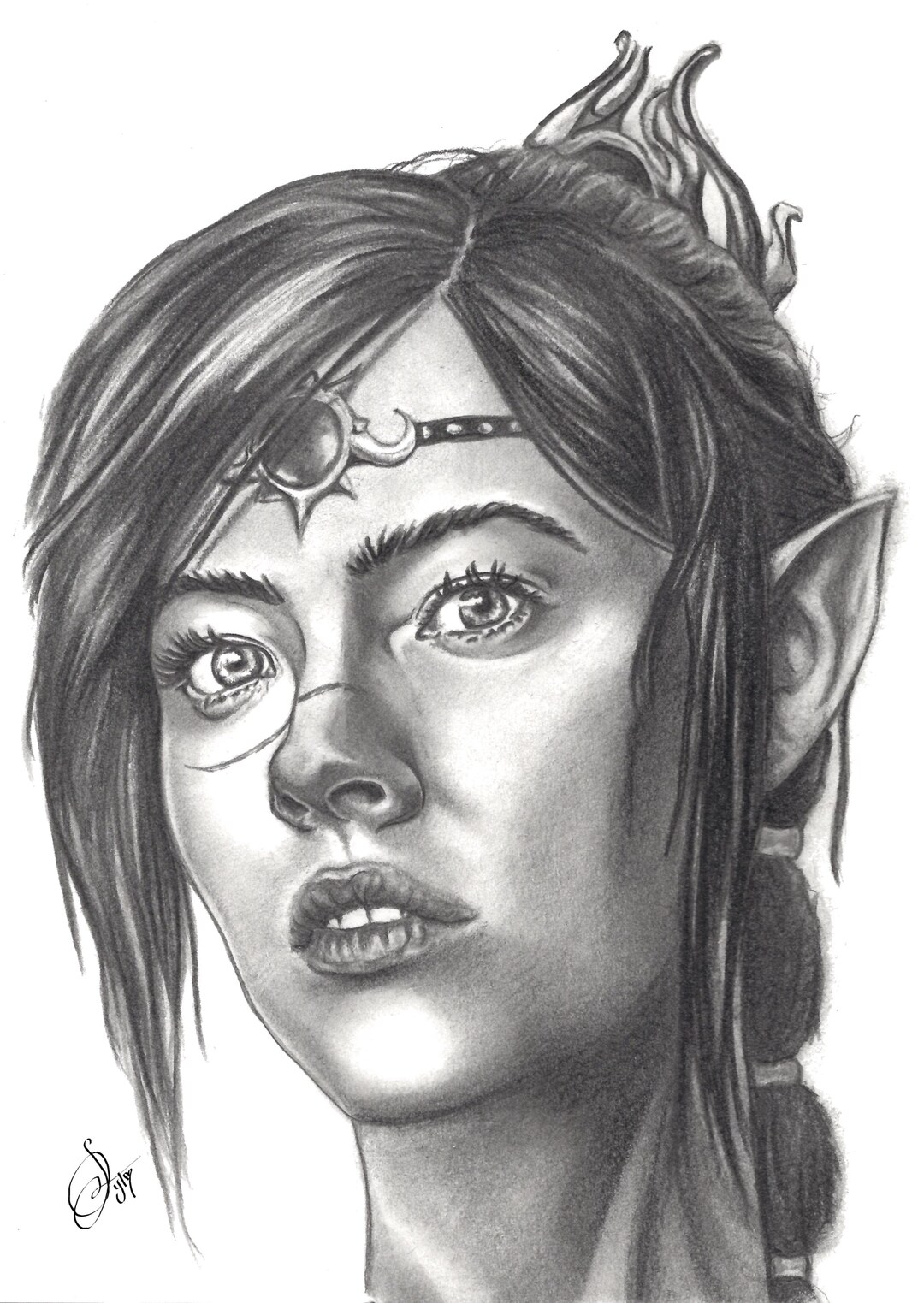 Shadowheart Jennifer English Hand Drawn Art Print - Etsy UK