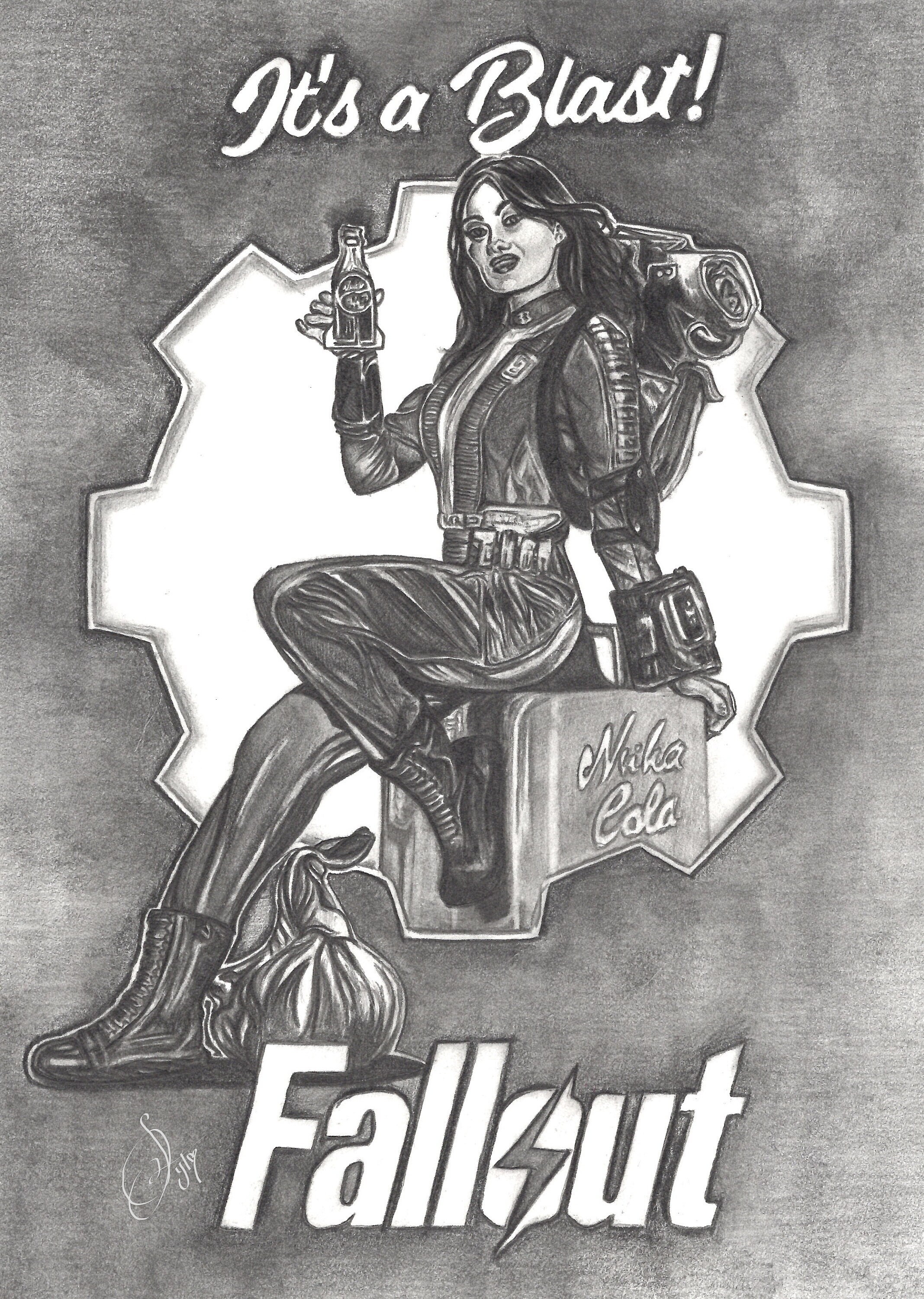 Ella Purnell Lucy Maclean Fallout Hand Drawn Art Print - Etsy