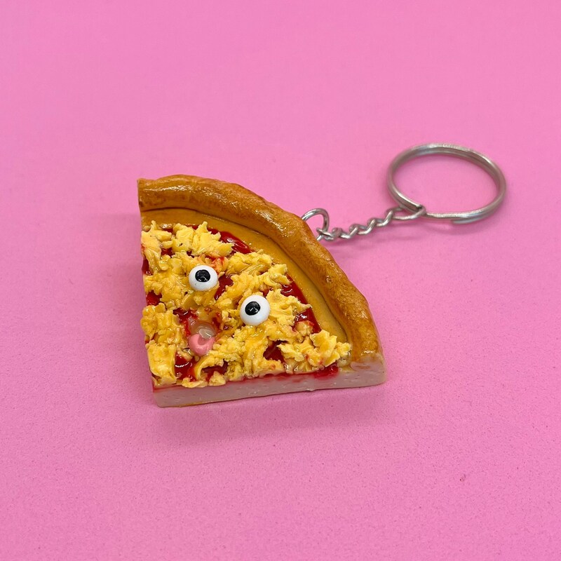 Pizza Keychain - Etsy