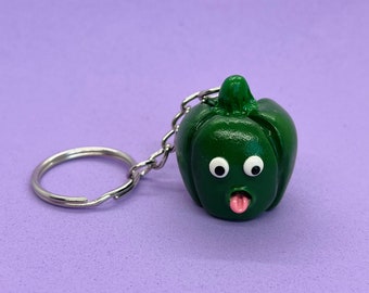 Bell Pepper Keychain - Etsy