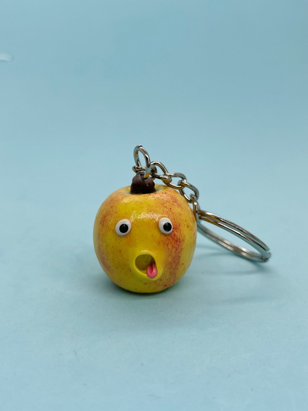 Cute Honey Crisp Apple Keychain Kawaii Keychain, Clay Food Keychain ...