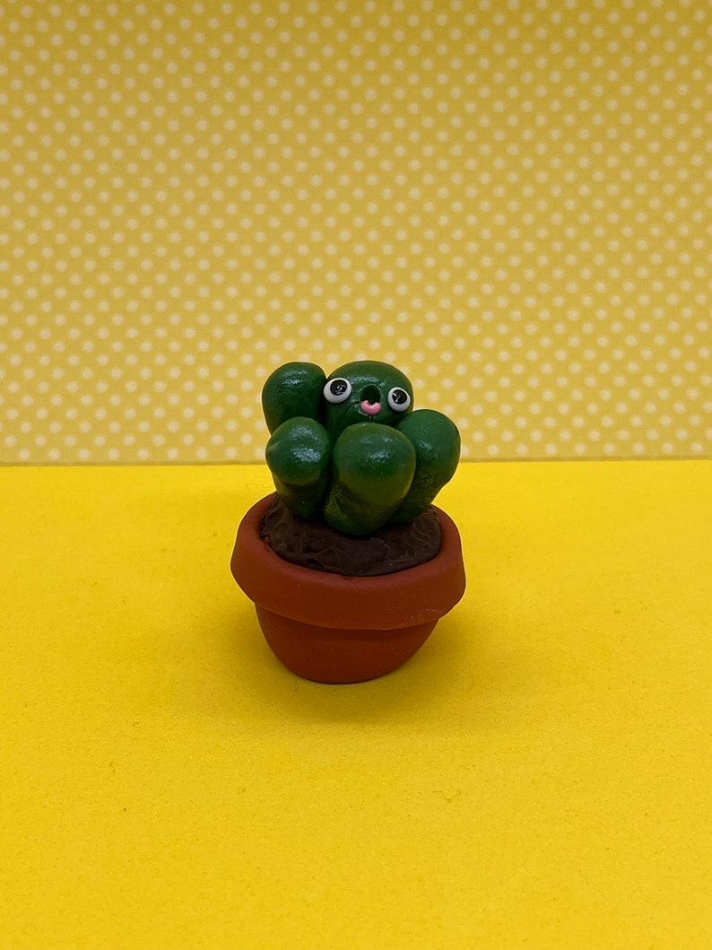 Wacky Cactus Handmade Clay Figures, Derpy Plants, Silly Clay Sculpture ...