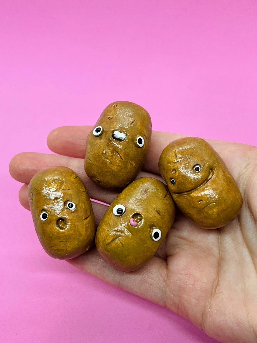 Silly Potato Clay Sculpture/magnet | Kawaii Food, Clay Food Fridge ...