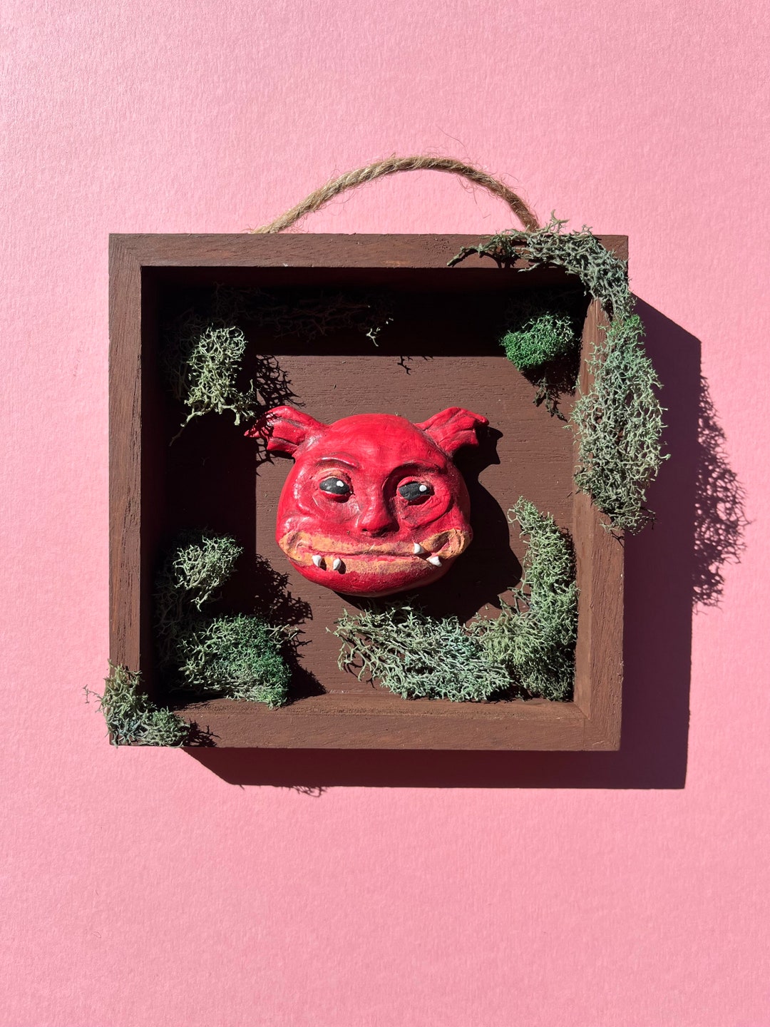 Gremlin Handmade Clay Sculpture Wall Art, Cottage Core, Woodland ...