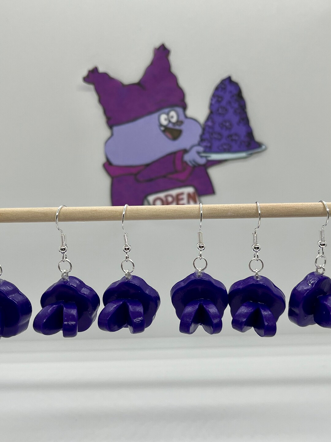 Burple Nurple Cartoon Inspired Earrings | 925 Sterling Silver Plated ...