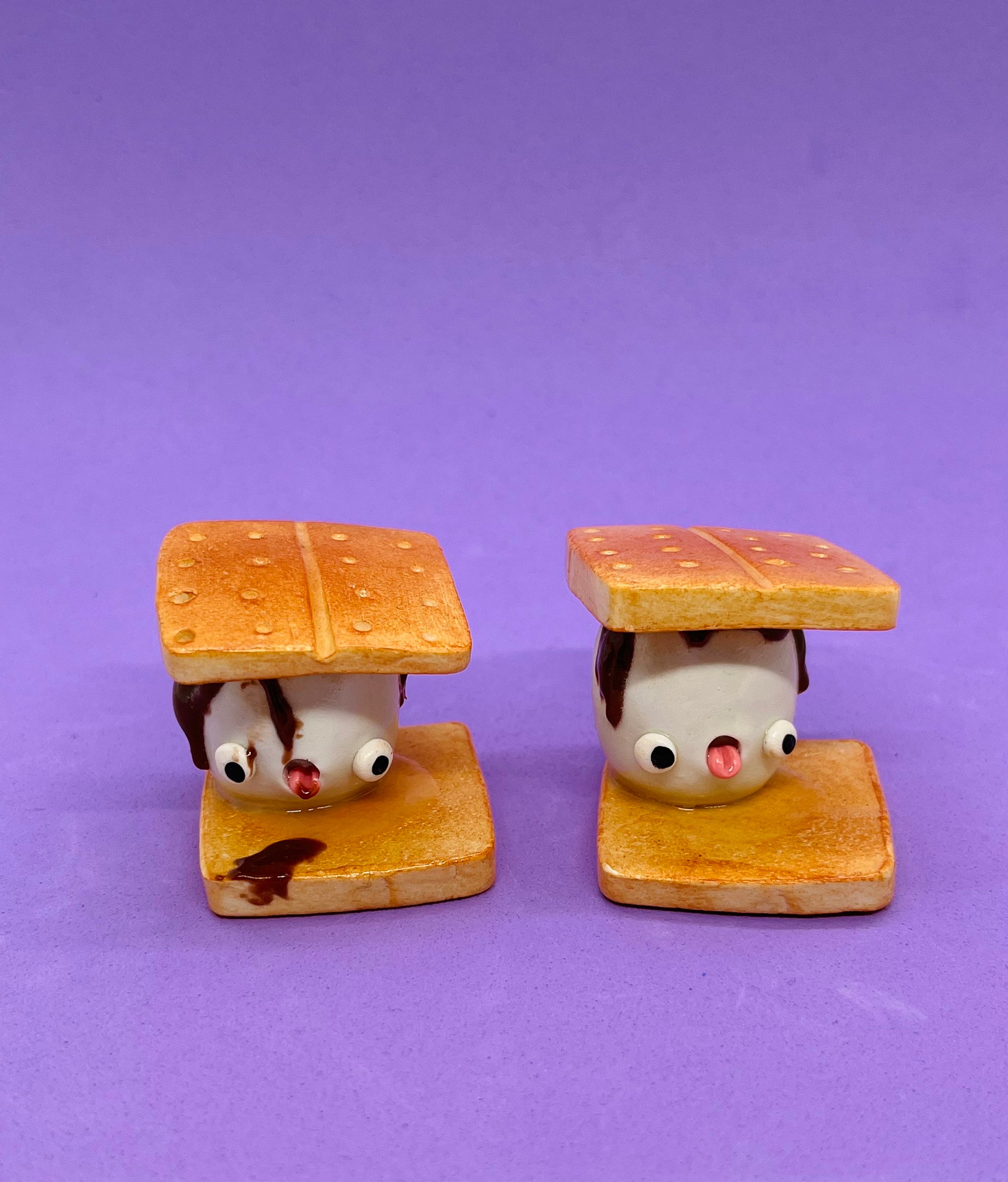 Cute Smore Topsy Turvy Sculpture | Kawaii Decor, Clay Food, Funny Face ...