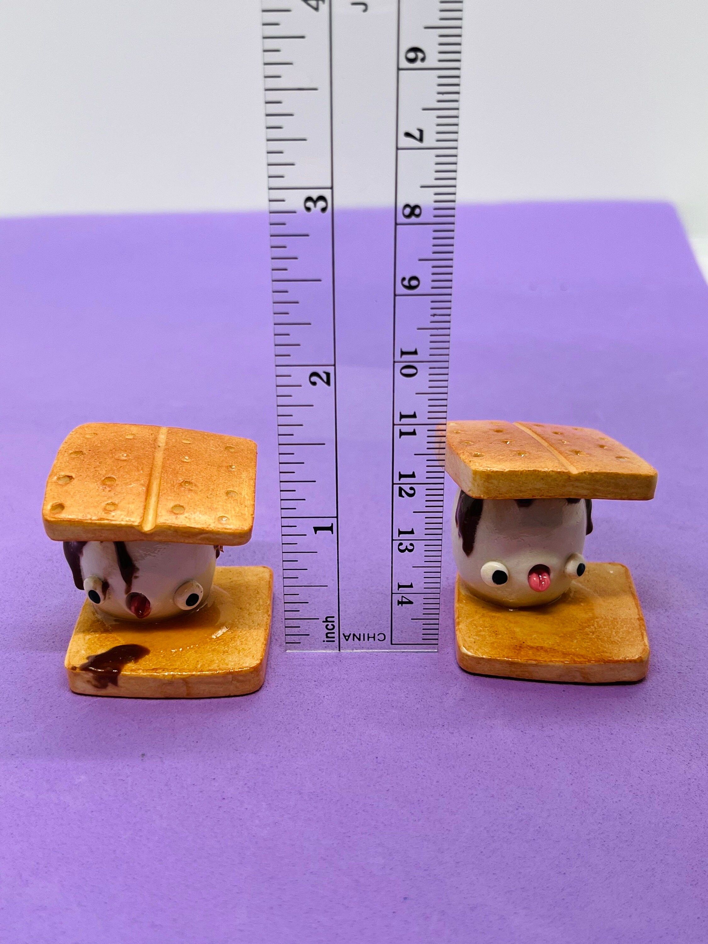 Cute Smore Topsy Turvy Sculpture | Kawaii Decor, Clay Food, Funny Face ...