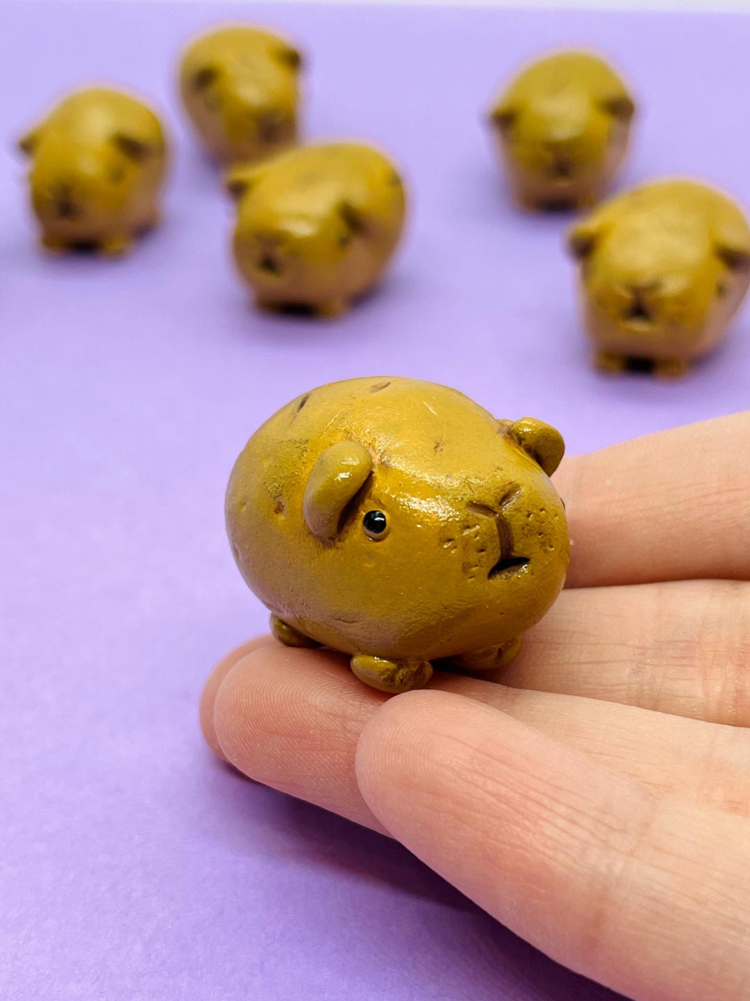 Mini Guinea Pig Handmade Clay Sculpture Figurine | Kawaii, Home Grown ...