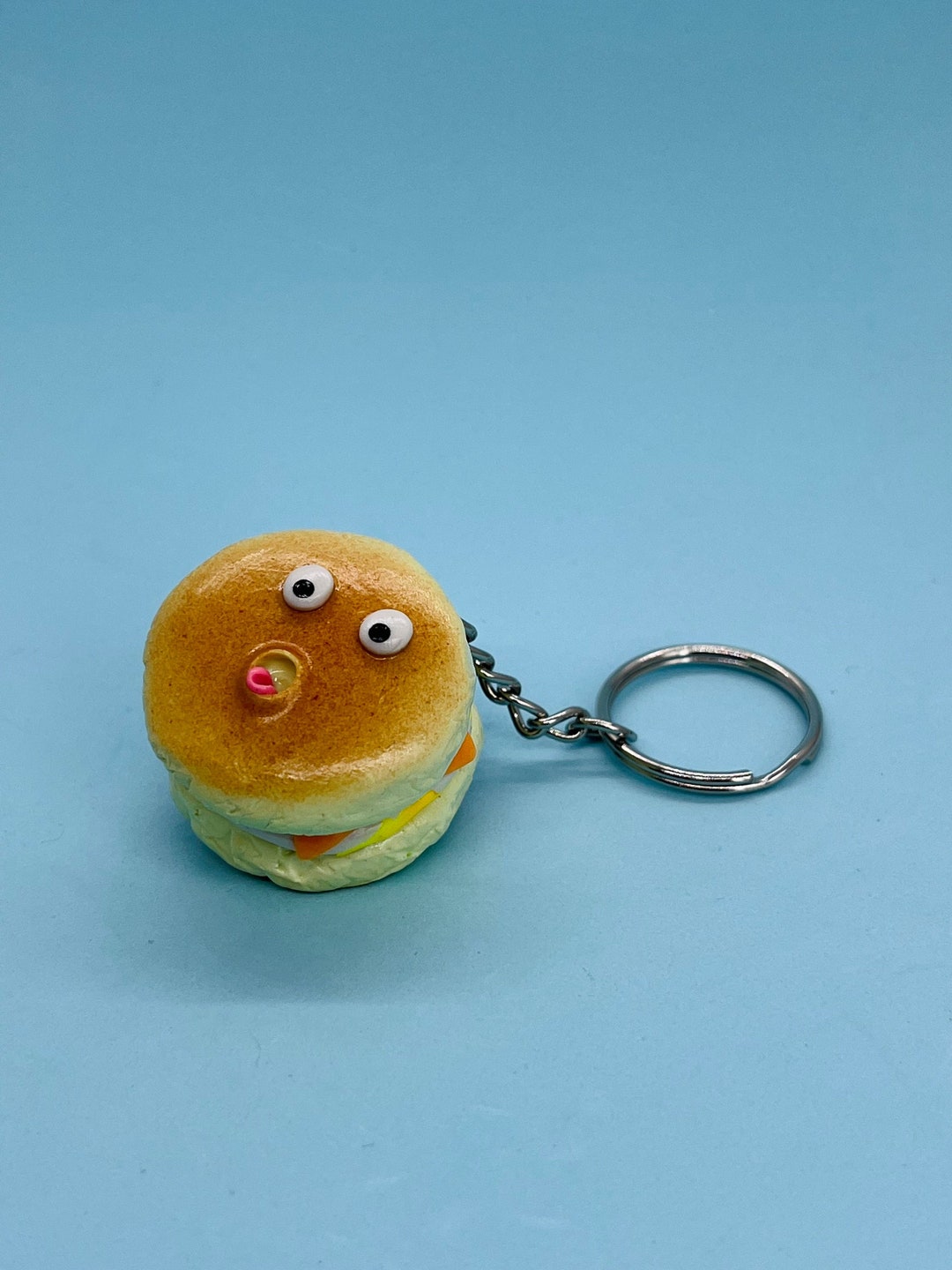Cute Breakfast Biscuit Sandwich Keychain Kawaii Keychain, Keychain ...