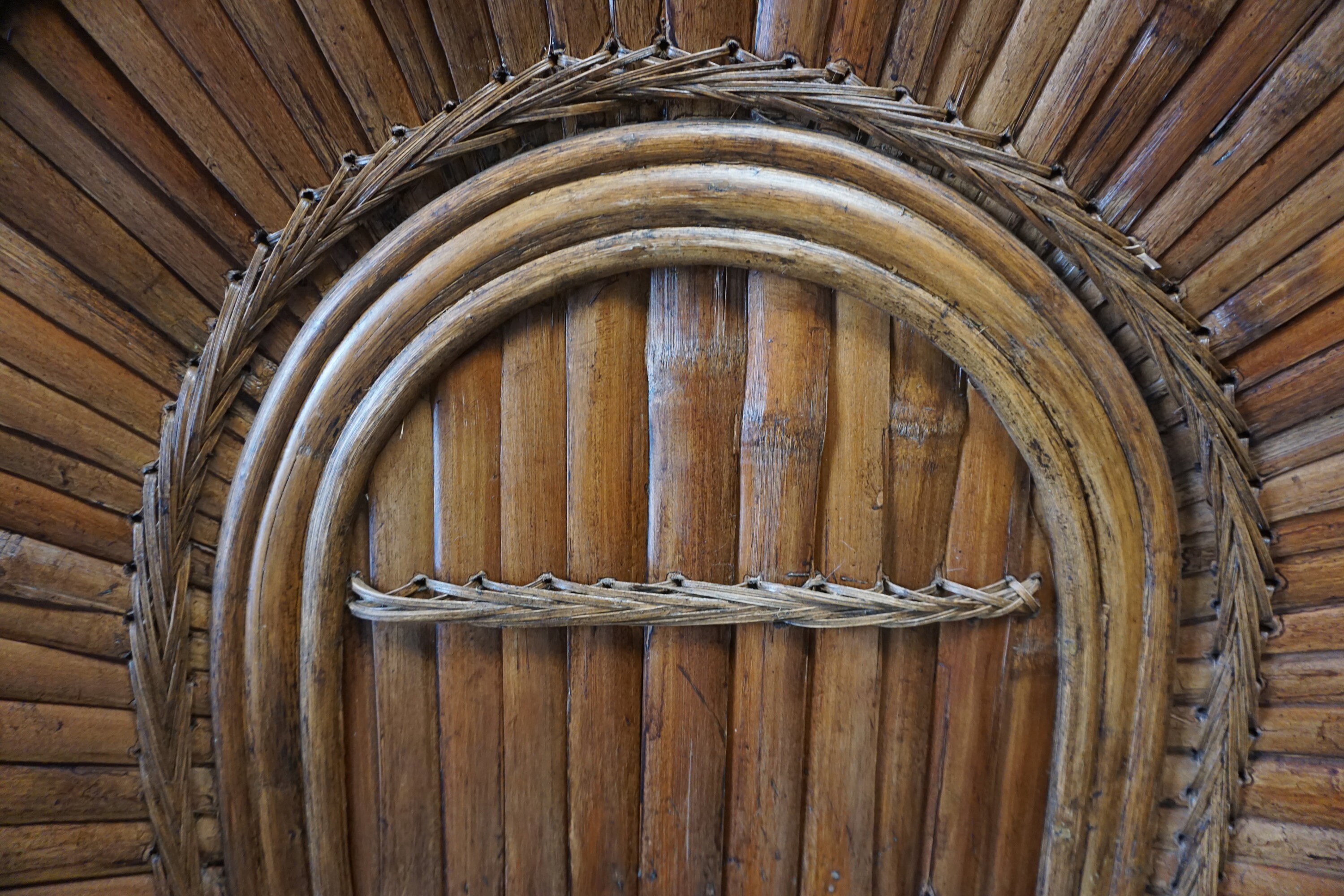 Mid Century Modern Rattan Rising Sun Chair FREE Shipping - Etsy