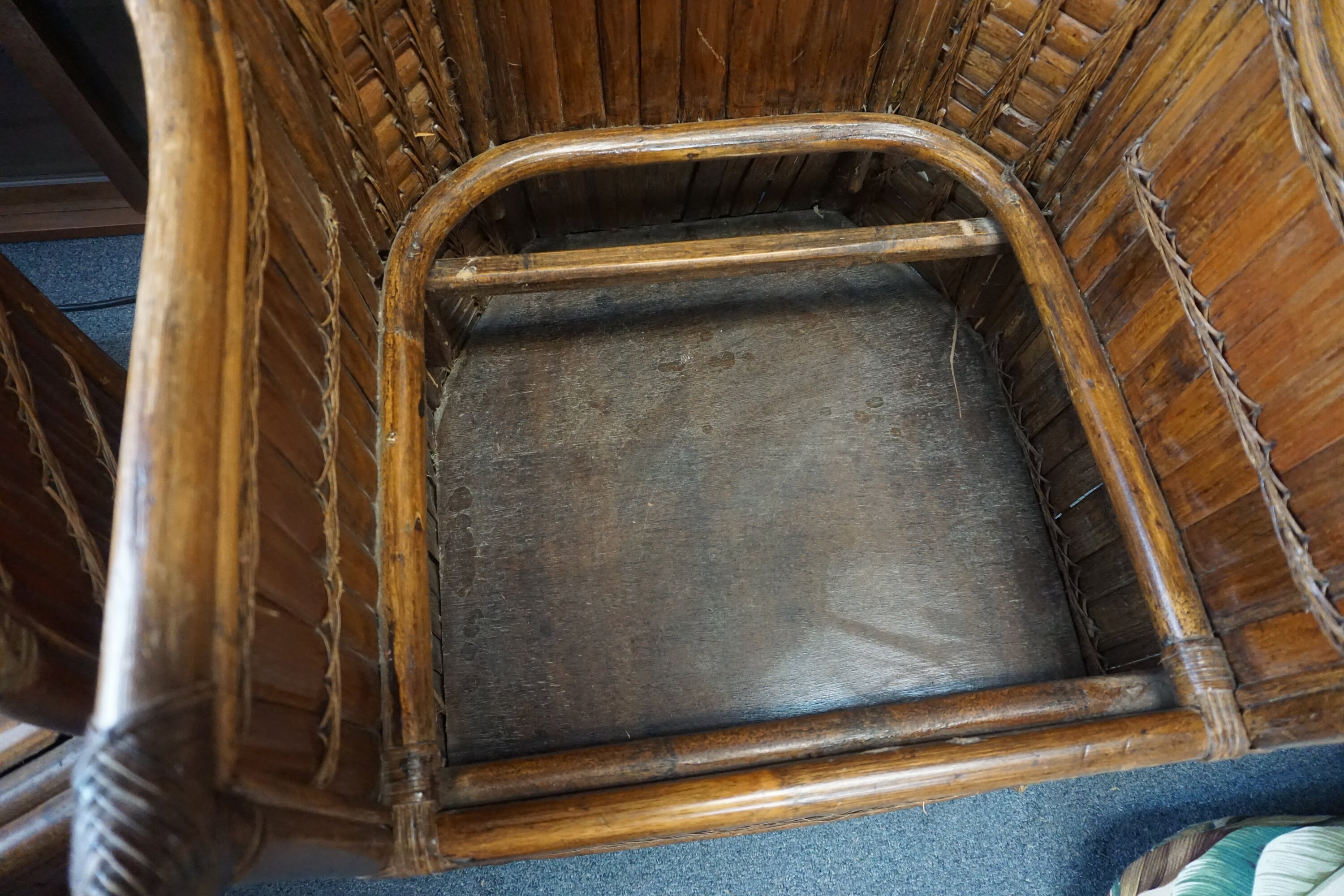 Mid Century Modern Rattan Rising Sun Chair FREE Shipping - Etsy