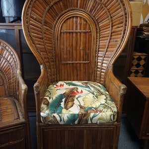 Mid Century Modern Rattan Rising Sun Chair (FREE Shipping) - Etsy