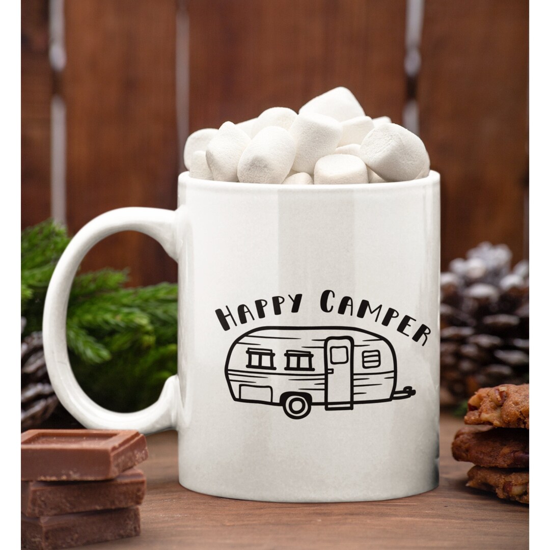 Happy Camper Ceramic Coffee Mug Cup - Etsy