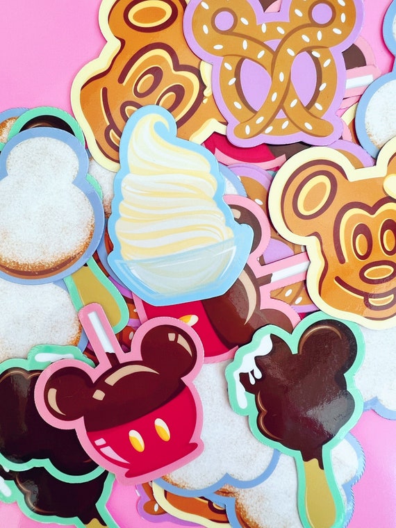 6 PACK Disney Parks Snacks Vinyl Sticker SERIES 1 - Etsy