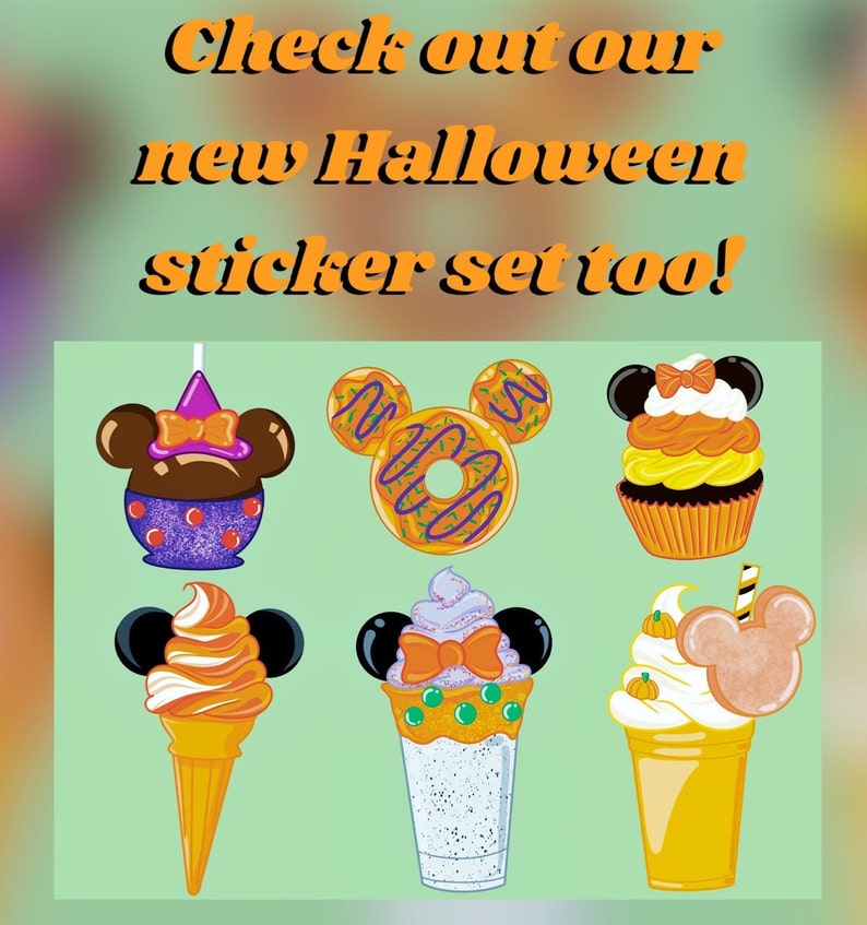 6 PACK Disney Parks Snacks Vinyl Sticker SERIES 1 - Etsy