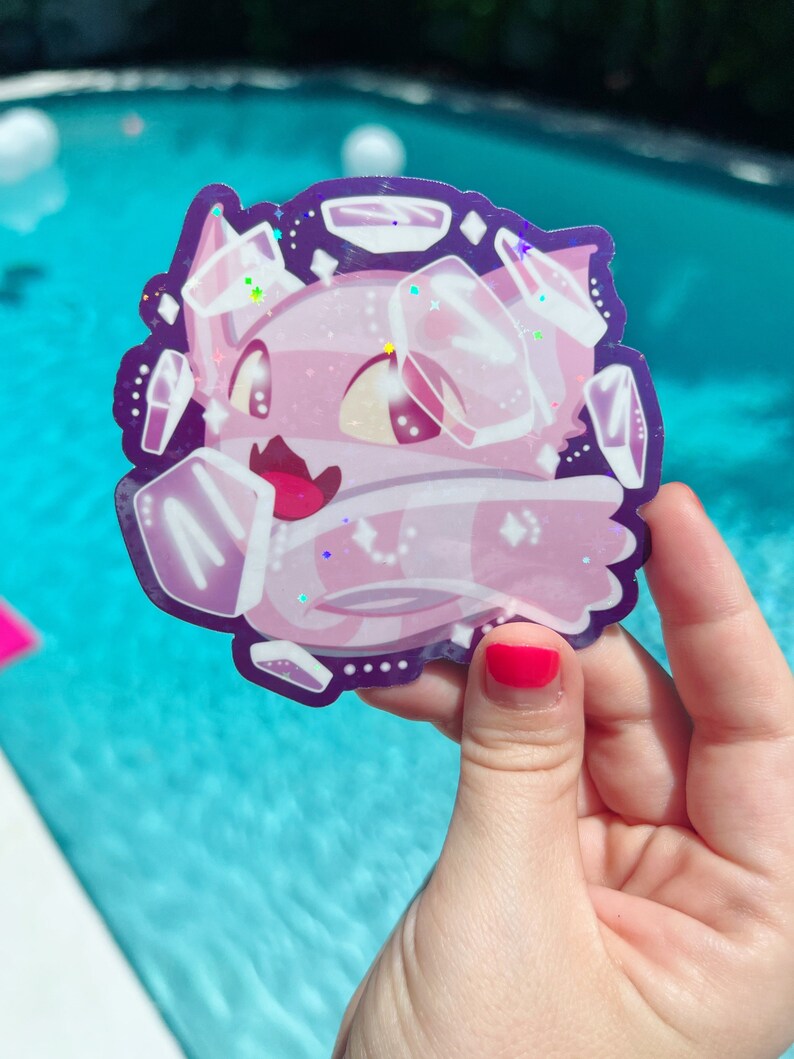 Kawaii Cute Slime Rancher Hunter Mosaic Largo Pink and Purple - Etsy