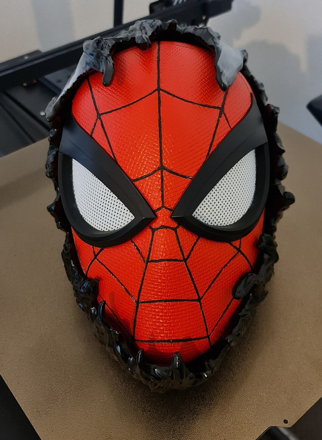 Spider-man Becoming Venom Helmet - Etsy