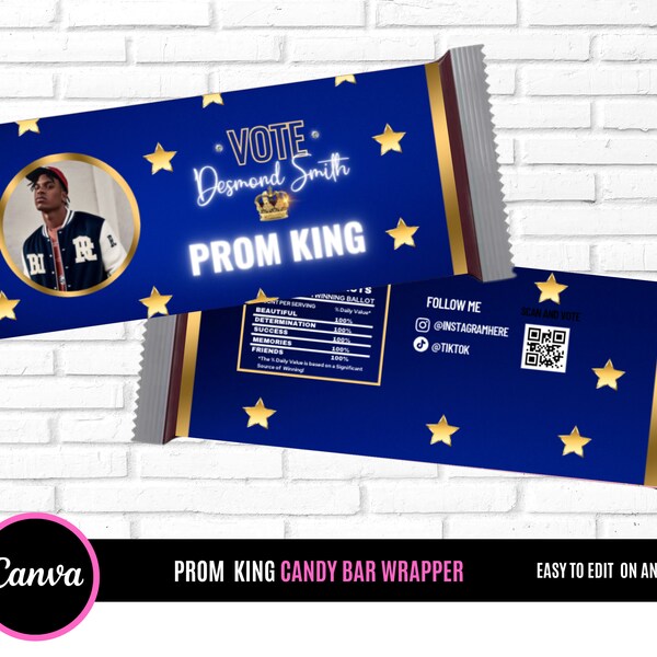 Prom King Template - Etsy