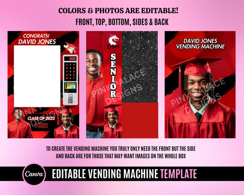 Vending Machine Template Graduation Gift Graduation Crafts - Etsy