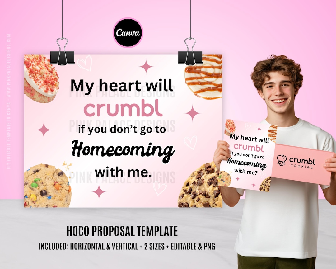 Homecoming Proposal Poster, Homecoming Poster Editable in Canva and PNG ...