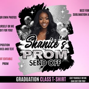 Prom Send off T Shirt Design, Editable in Canva, 2025 Prom T Shirt ...