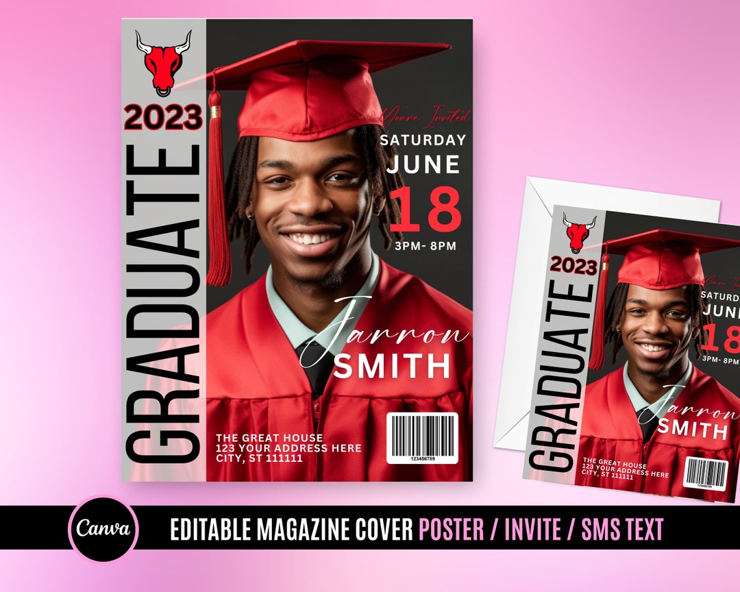 Graduation Invitation, Magazine Cover Prom, Homecoming, Resizing Please ...
