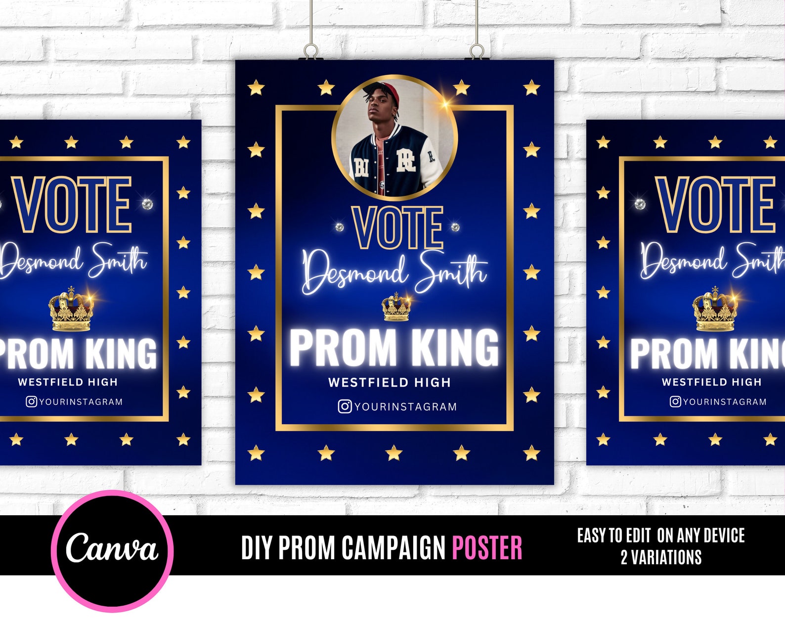 Homecoming King Poster, Prom King Poster, Edit With Canva - Etsy