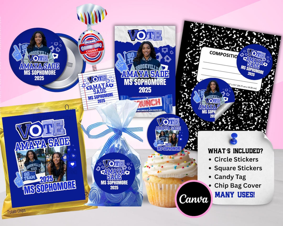 Student Council Blue Bundle , Vote Homecoming Queen, Class Campaign ...