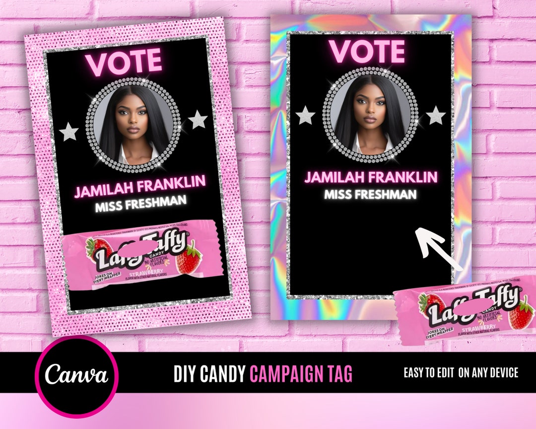 HOCO Candy Tag, Homecoming Campaign Voting Cards, Vote for Me ...