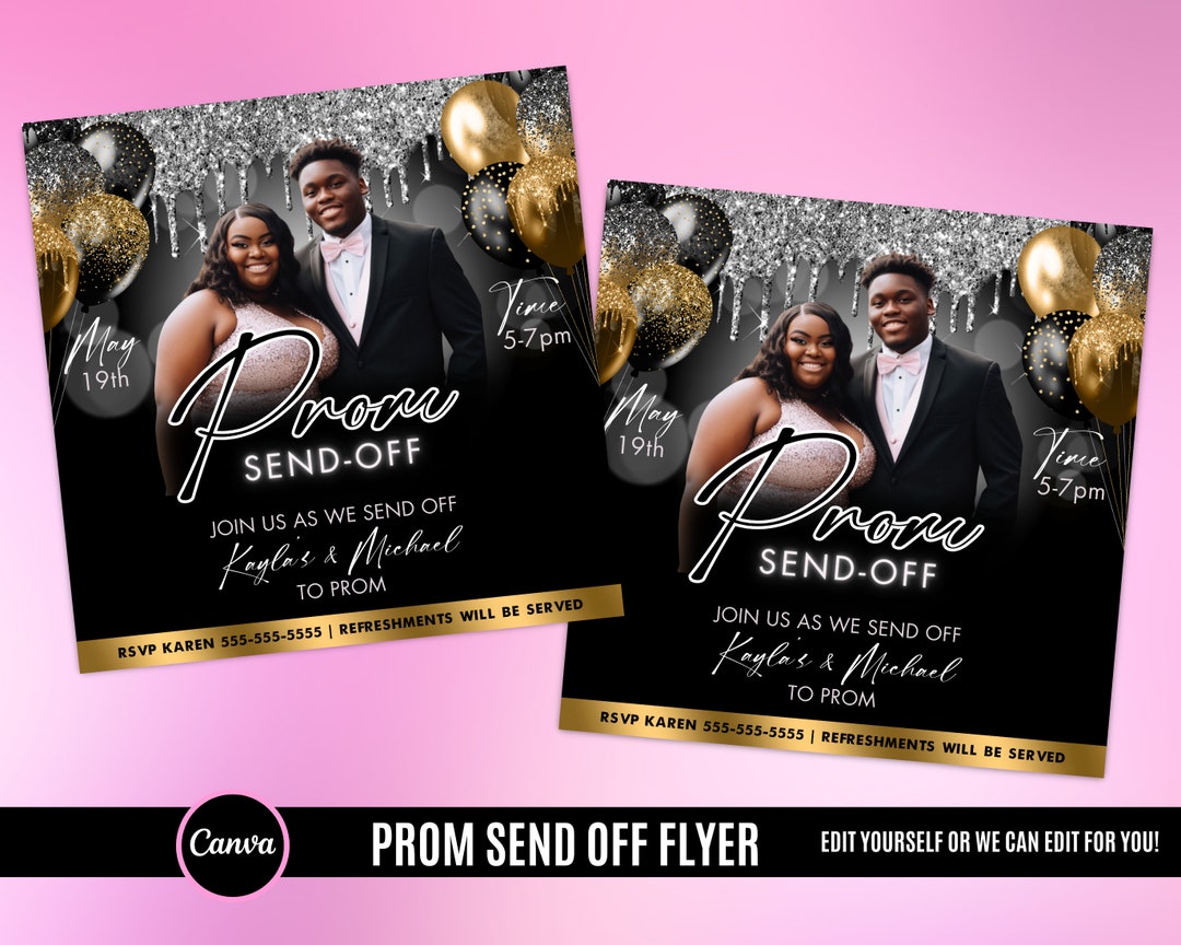 Prom Send off Flyer Prom Party Flyer Prom Night Event - Etsy