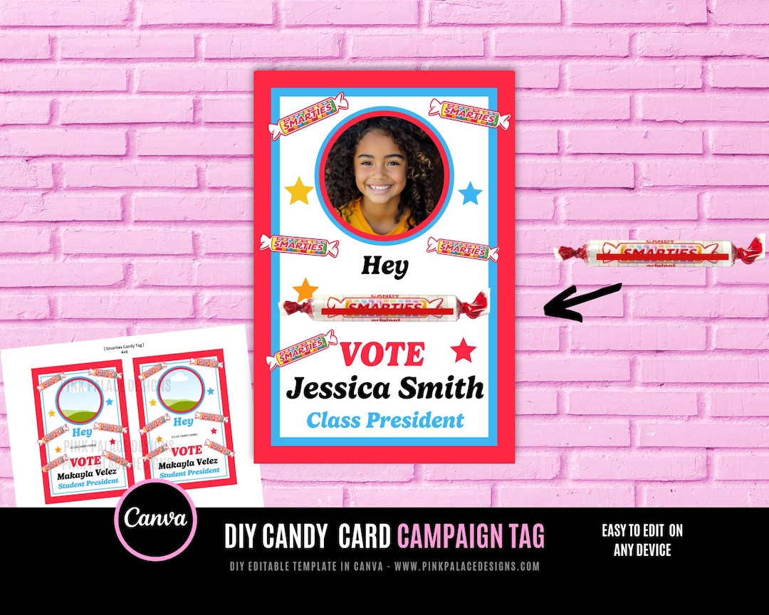 Smartie Tag, Smartie S Vote Homecoming, Printable Smartie, Homecoming ...