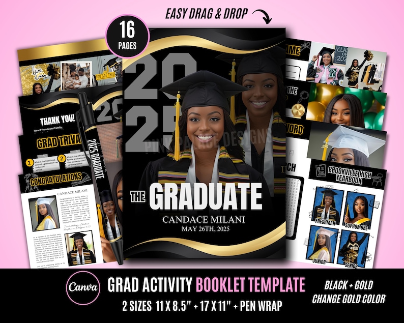 Graduation Booklet Template | Graduation Activity Book | Graduation ...