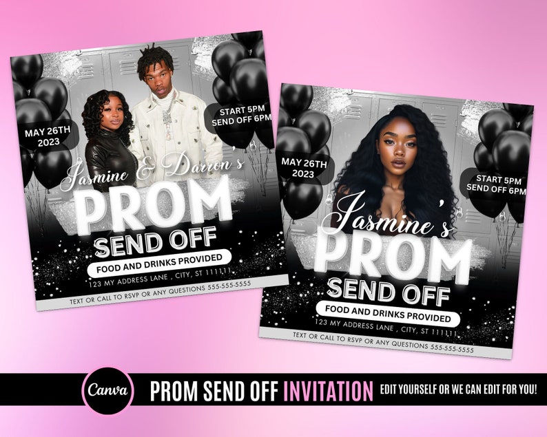 Prom Send off Flyer Prom Send off Invitation Prom Night - Etsy