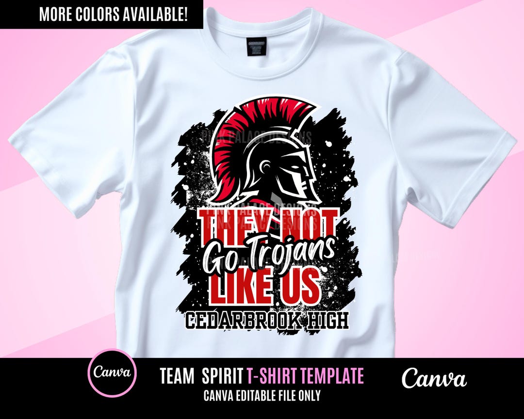 Trojan Shirt Design File, Football T Shirt Design, Editable in Canva, T ...