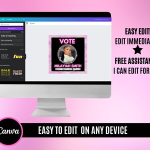 Vote Homecoming Queen, Class Campaign Sticker, Pin Button, Class ...