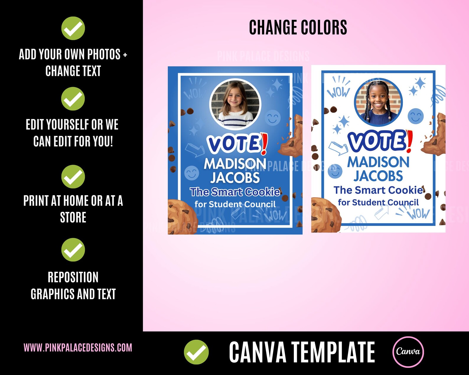 Sweet Cookie Vote Poster Homecoming Queen Poster Sign, Class President ...